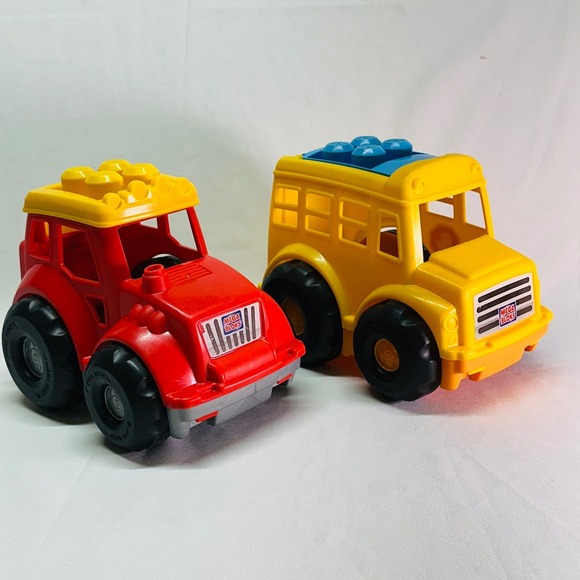 Mega Bloks | Toys | Mega Bloks Vehicles Red Car And Yellow School Bus ...